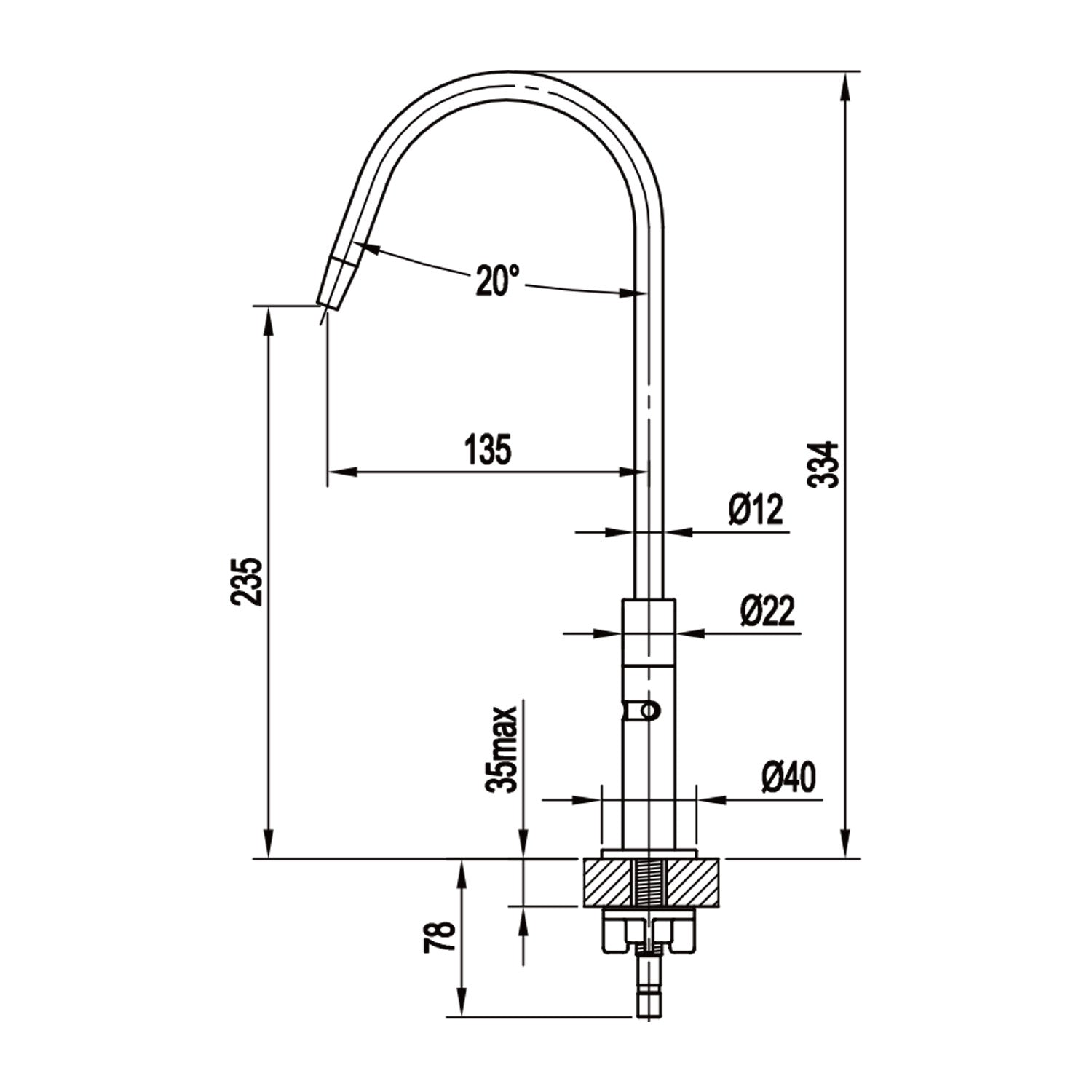 Vasto Stainless Steel Water Tap | Hommix UK Limited